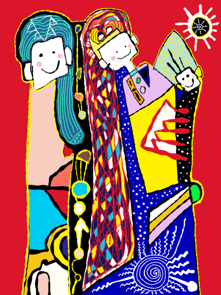 Our earth family_series1-10/10 - 支援型NFT TriARTs by SocialCompassのNFT | Adam byGMO